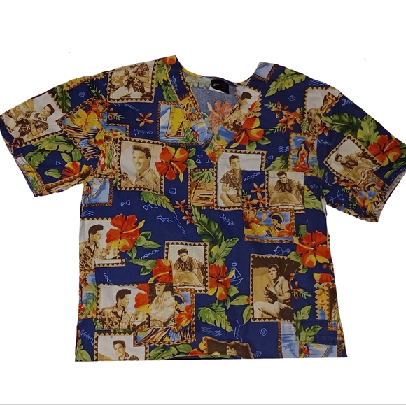 Elvis Presley | Tops | Elvis Presley Aloha Hawaii Scrub Top | Poshmark